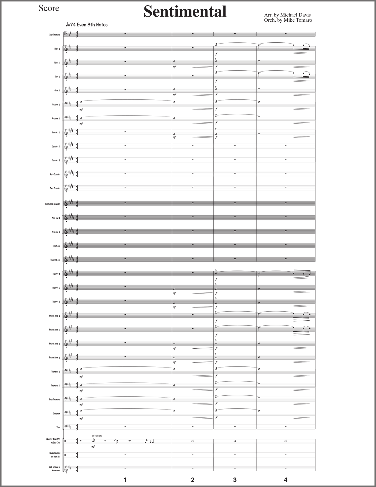 Sentimental for Symphonic Band — Hip-Bone Music